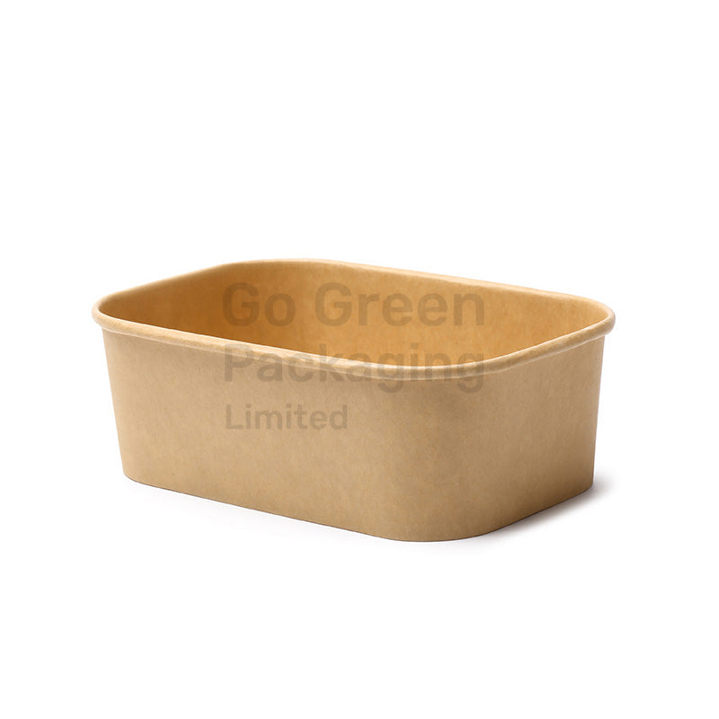 300x Eco-Friendly Kraft Take Away Food Containers - 750ml Brown Kraft ...