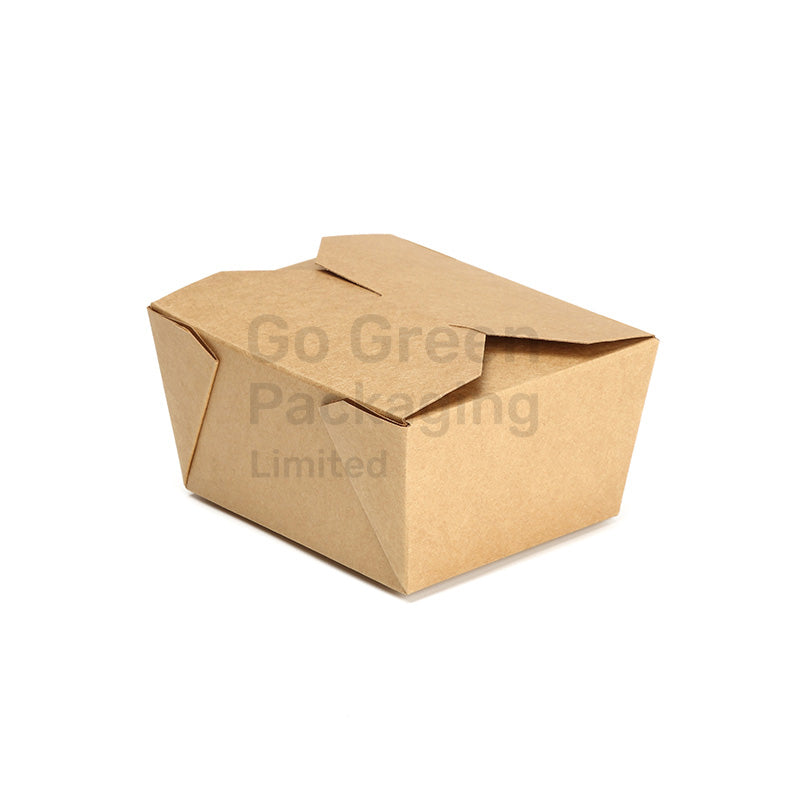 450x No.1 Small Brown Kraft Takeaway Boxes 750ml | Eco-Friendly ...