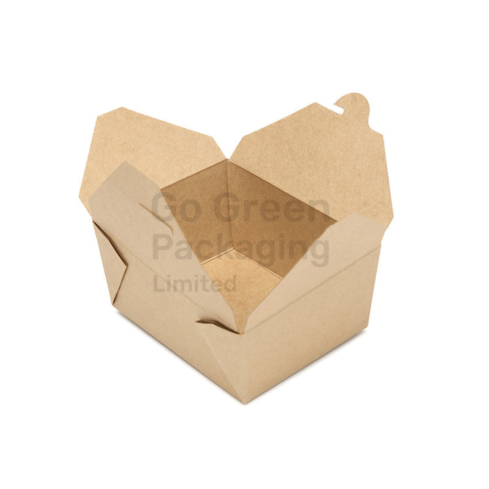 300x No.8 Kraft Deli Boxes 1000ml - Medium Brown Recycled Cardboard ...