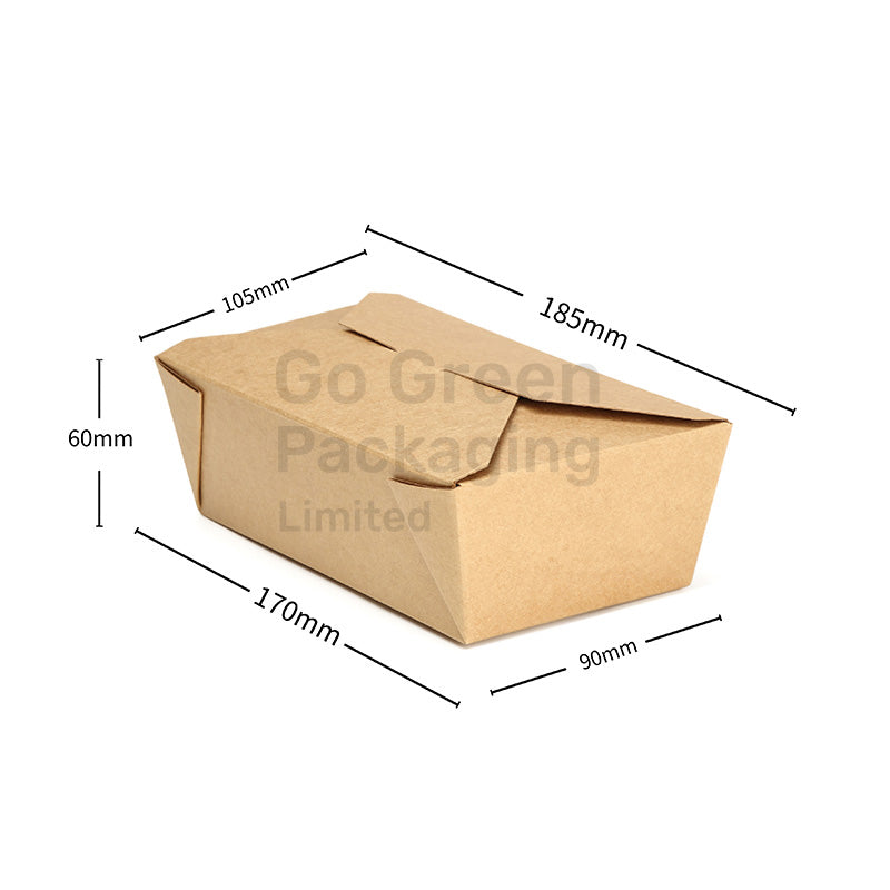300x No.12 Rectangular Kraft Takeaway Boxes 950ml | Sustainable Paper ...