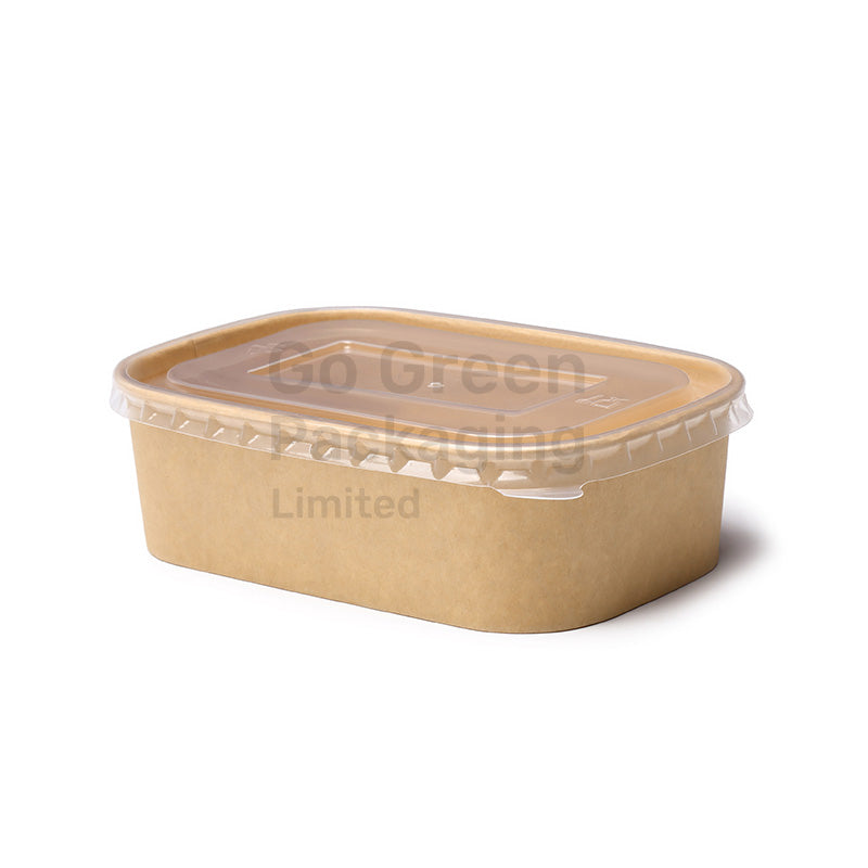 300 Pcs Brown Kraft Takeaway Food Container 650ml | Eco Friendly ...