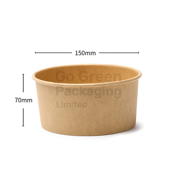 Kraft Round Bowls – Go Green Packaging Limited