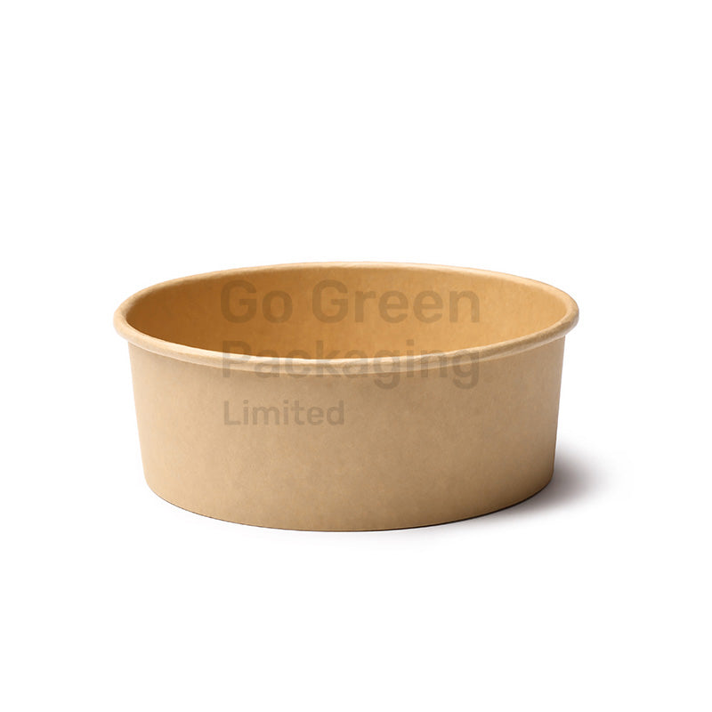 1300ml Eco-Friendly Large Kraft Round Bowl Takeaway Food Containers ...